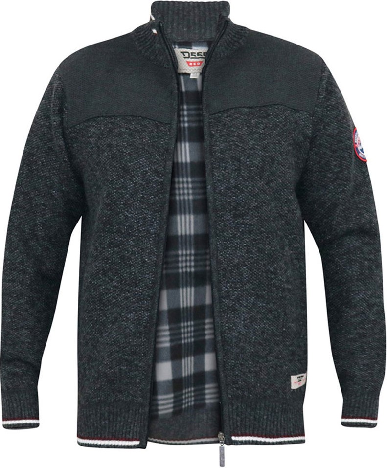 Didelio dydžio megztinis D555 ABERDARE Knitted Zip Through Sweater With ...